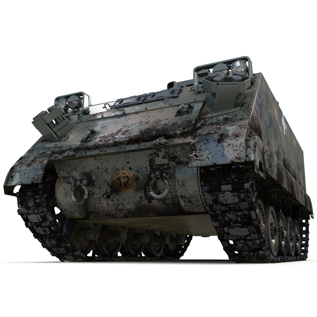 3d model of army armored vehicle m901