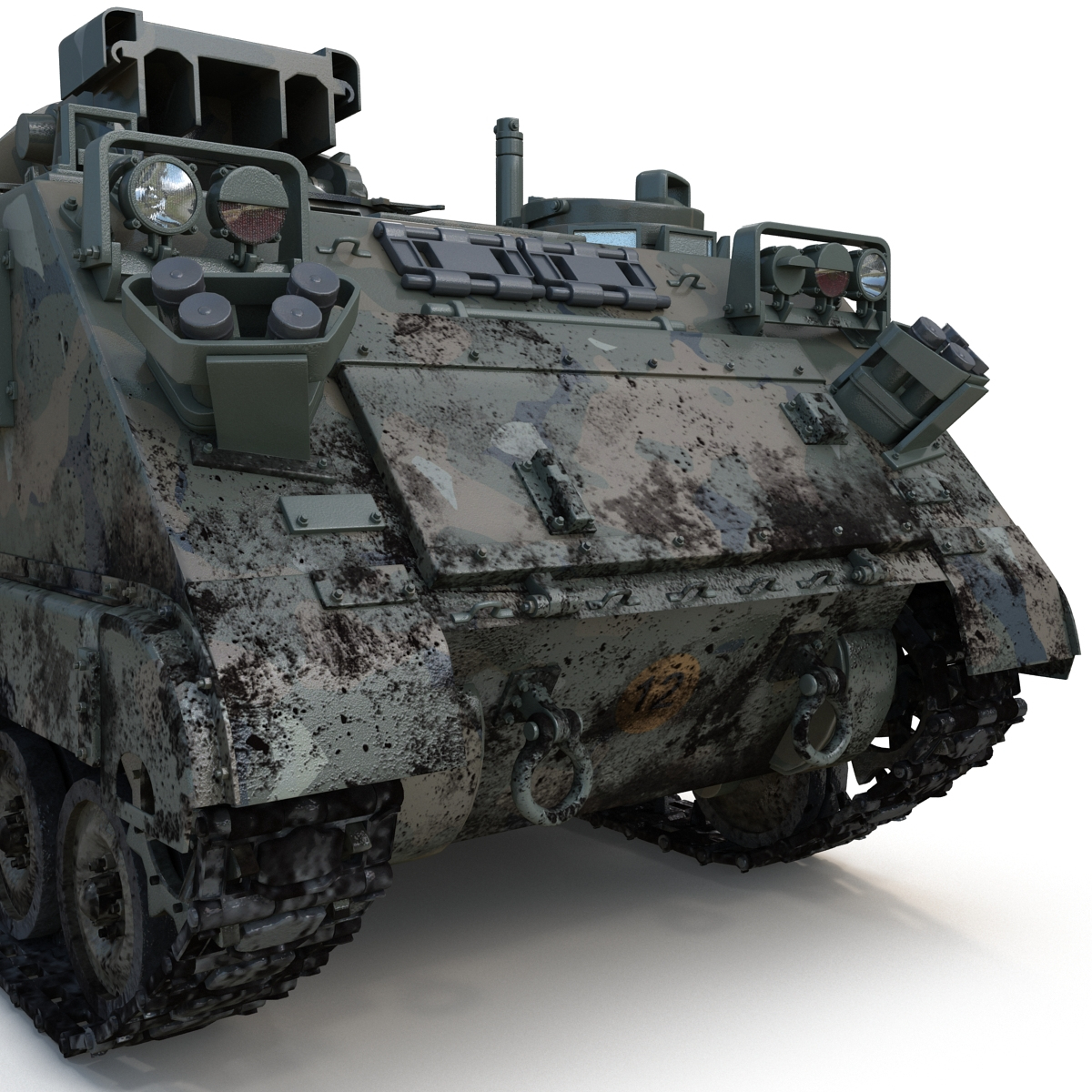 3d model of army armored vehicle m901