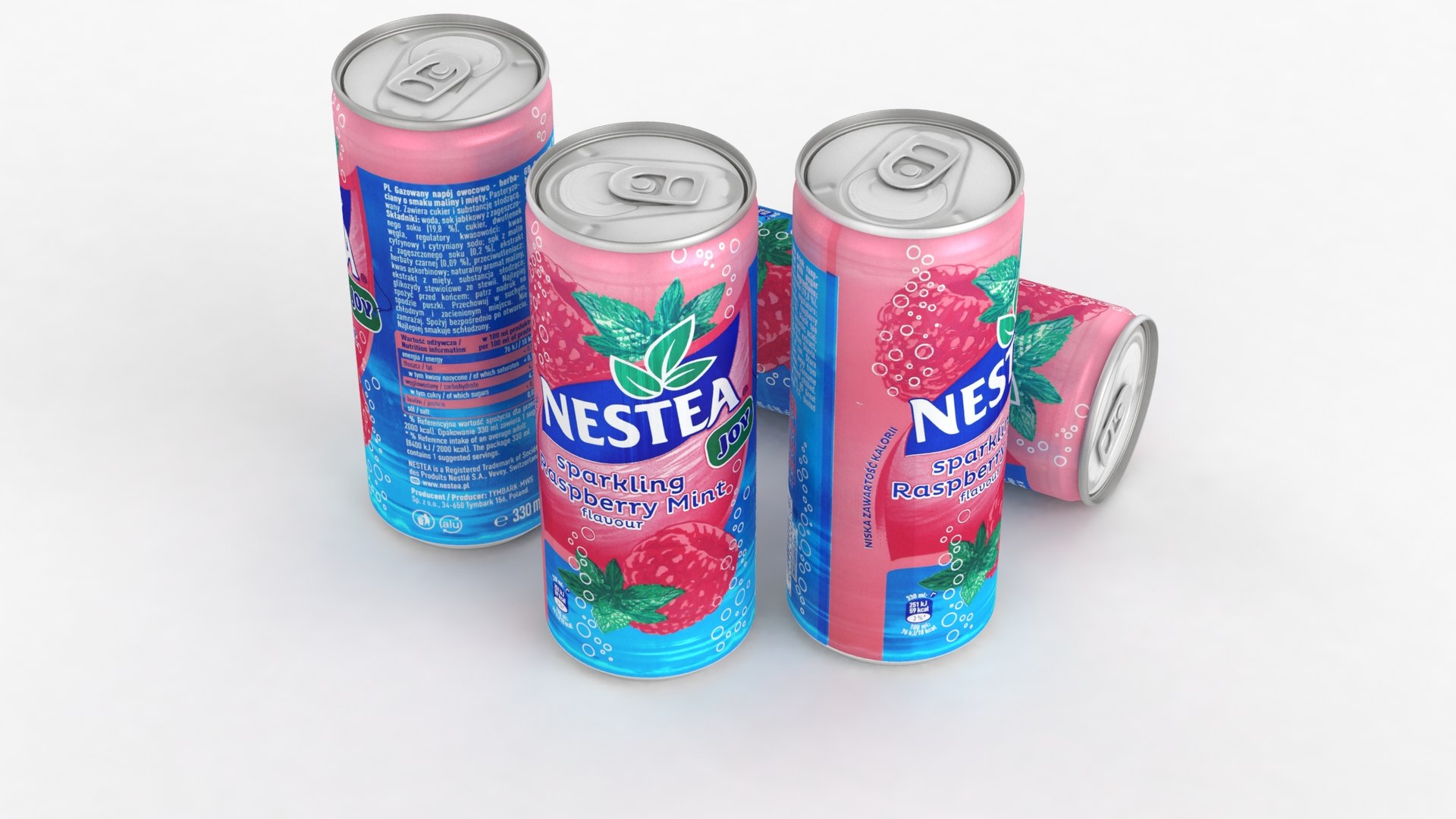 3D Model Beverage Can Nestea Sparkling Raspberry Mint 330ml 2024 ...