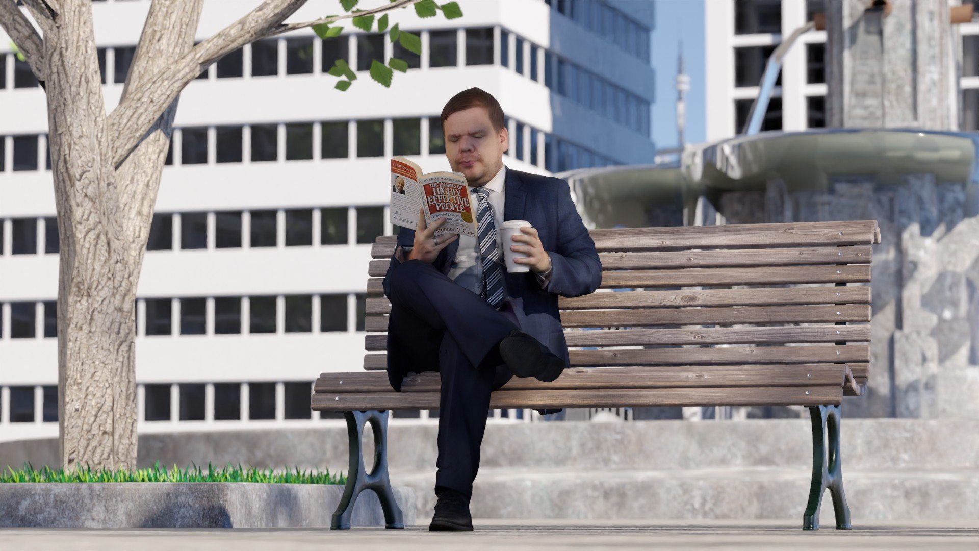 3D Man Reading Business 1 model - TurboSquid 2114650