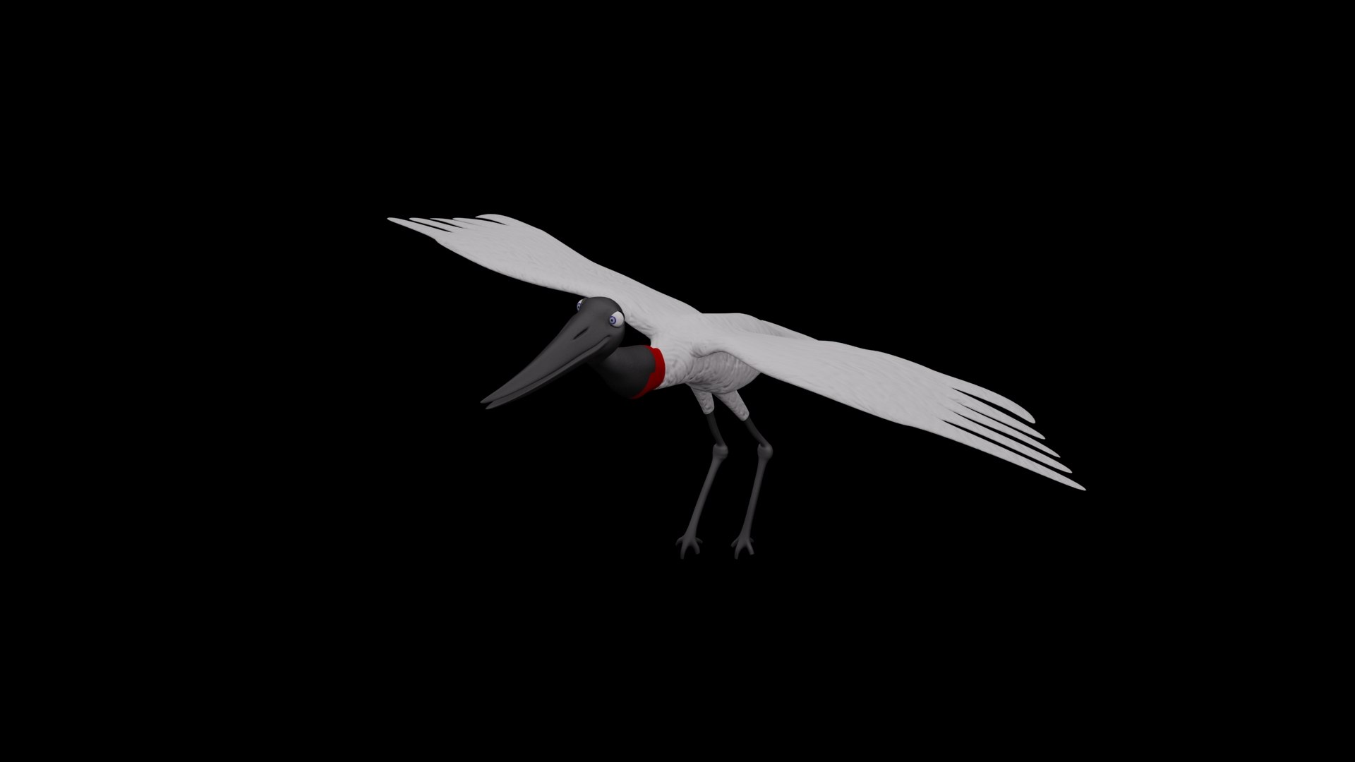 3d Jabiru Bird Symbol