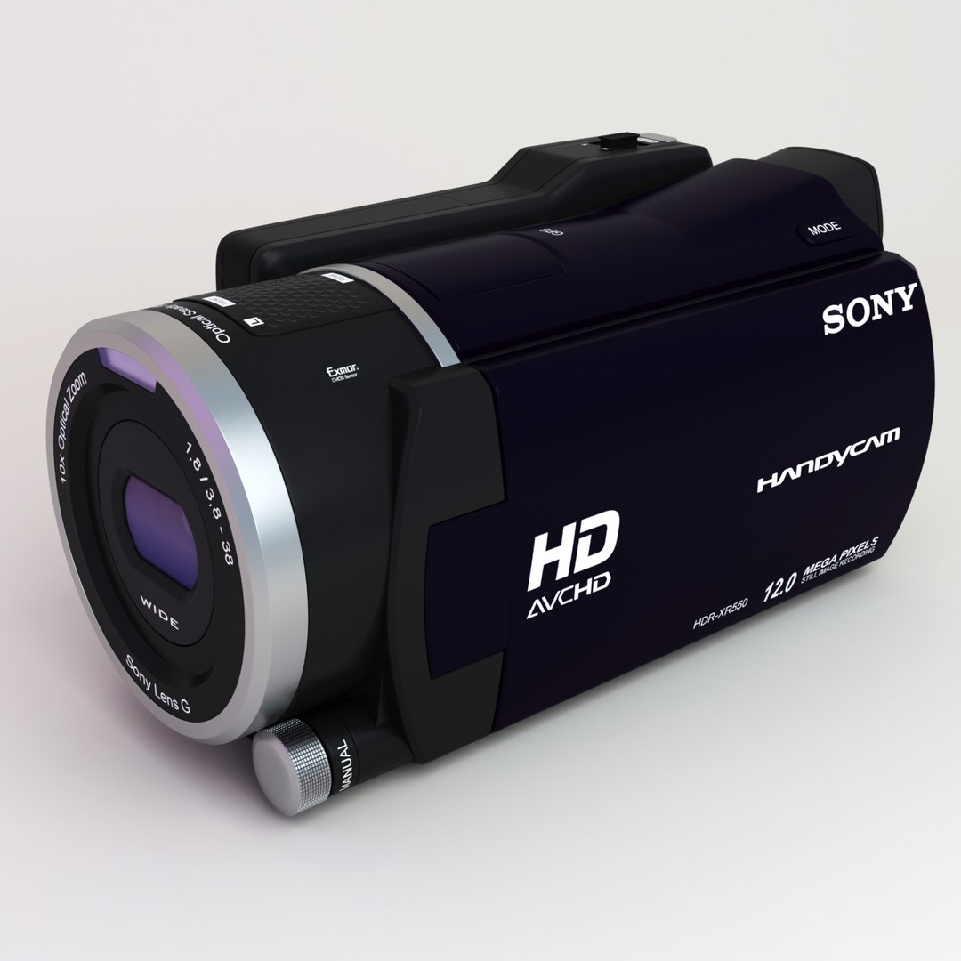 sony handycam hdr-xr550ve video camera 3d model