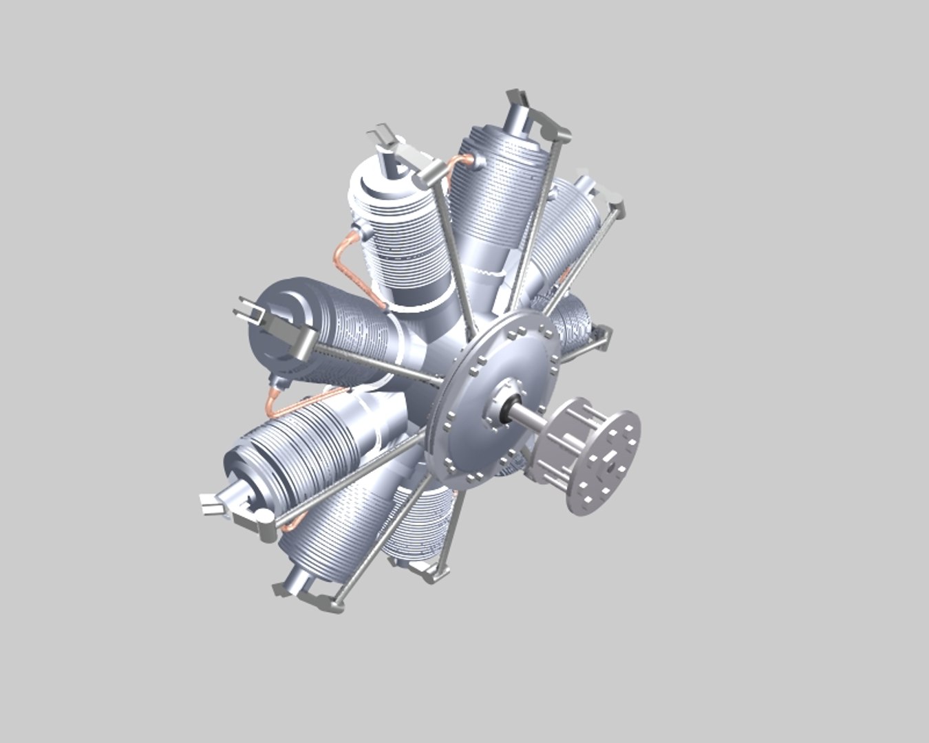 truespace wwi aircraft engine