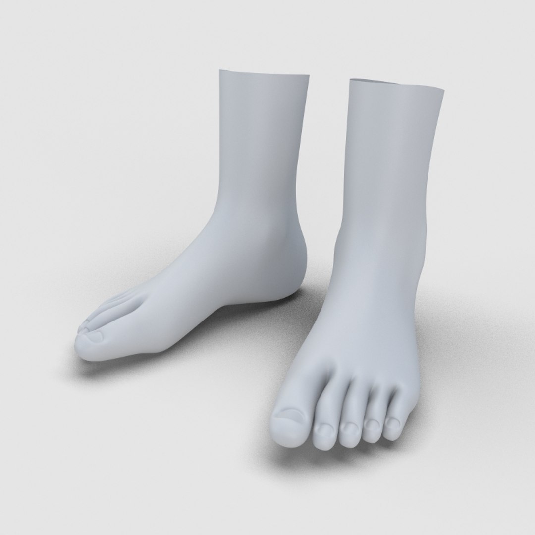 Dxf Realistic Man Feet