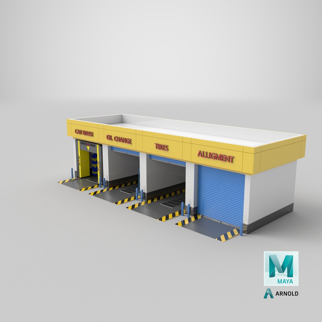 3D model Car Service Building - TurboSquid 2037183