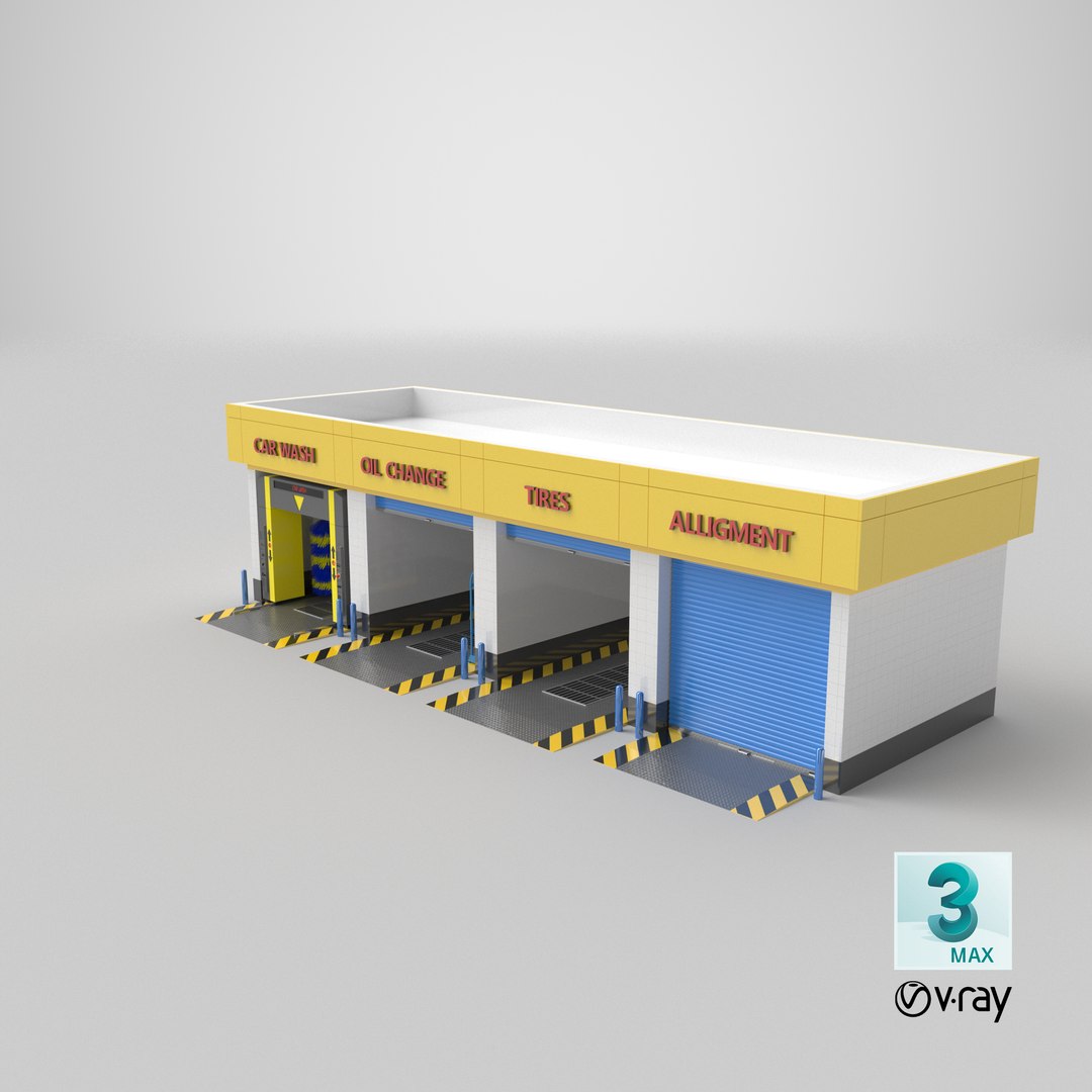 3D model Car Service Building - TurboSquid 2037183