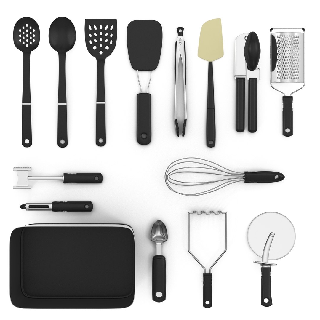 3d Model Kitchen Tool Set