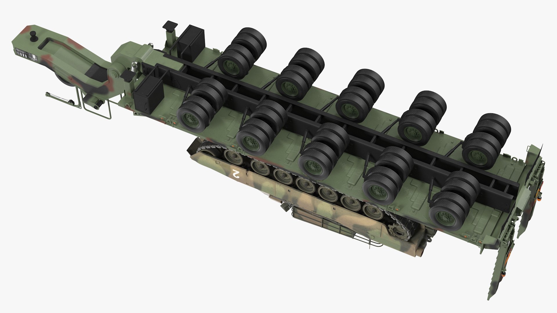 Tank Transporter M1000 Semi-trailer 3D - TurboSquid 1440435