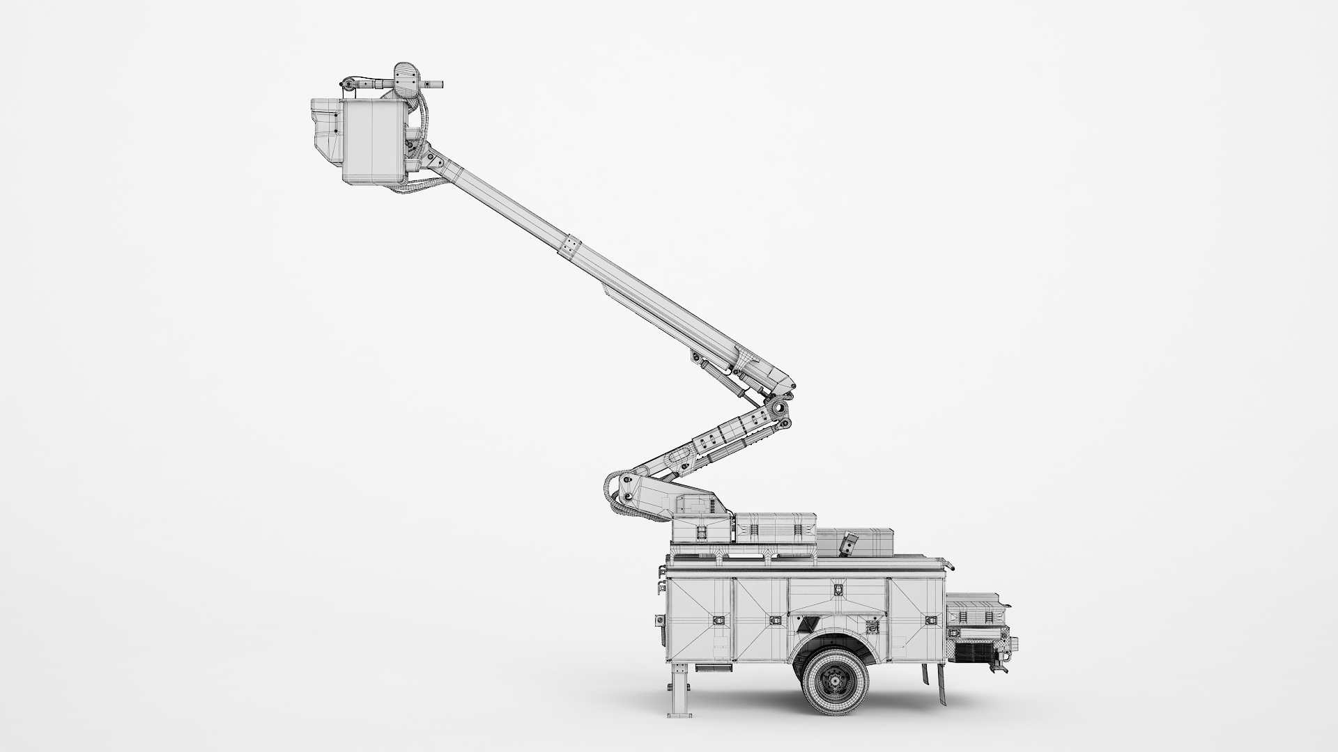 3D Model Articulating Bucket Truck Back Part 04 - TurboSquid 2121442