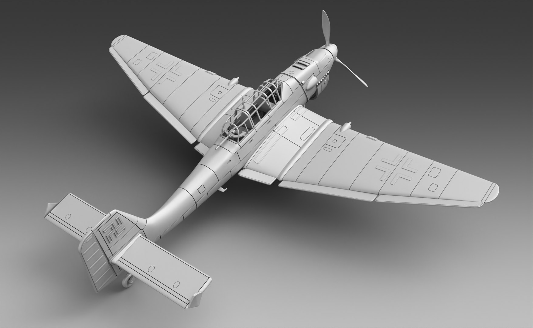 3D German plane Ju-87 - TurboSquid 1952227