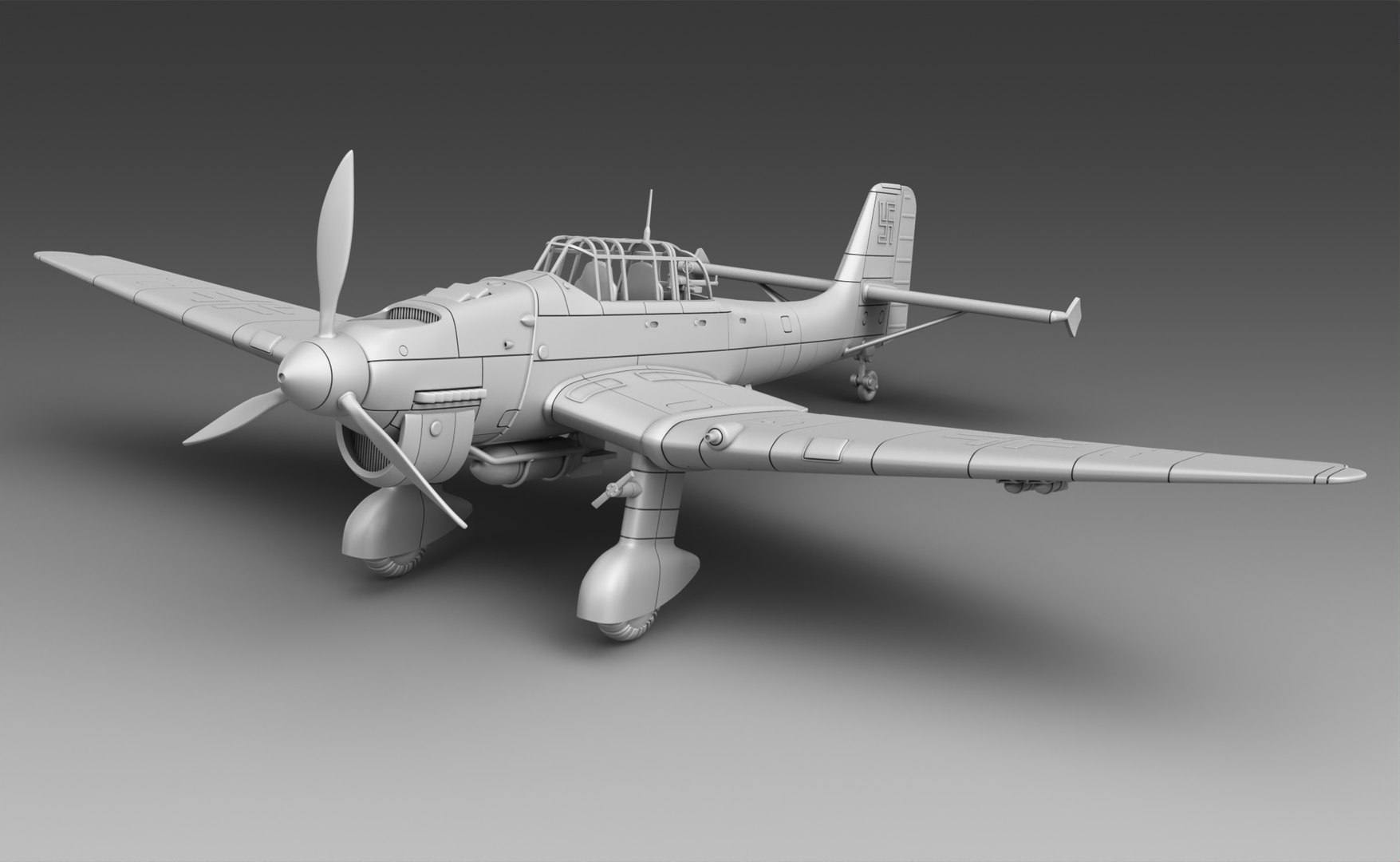 3D German Plane Ju-87 - TurboSquid 1952227