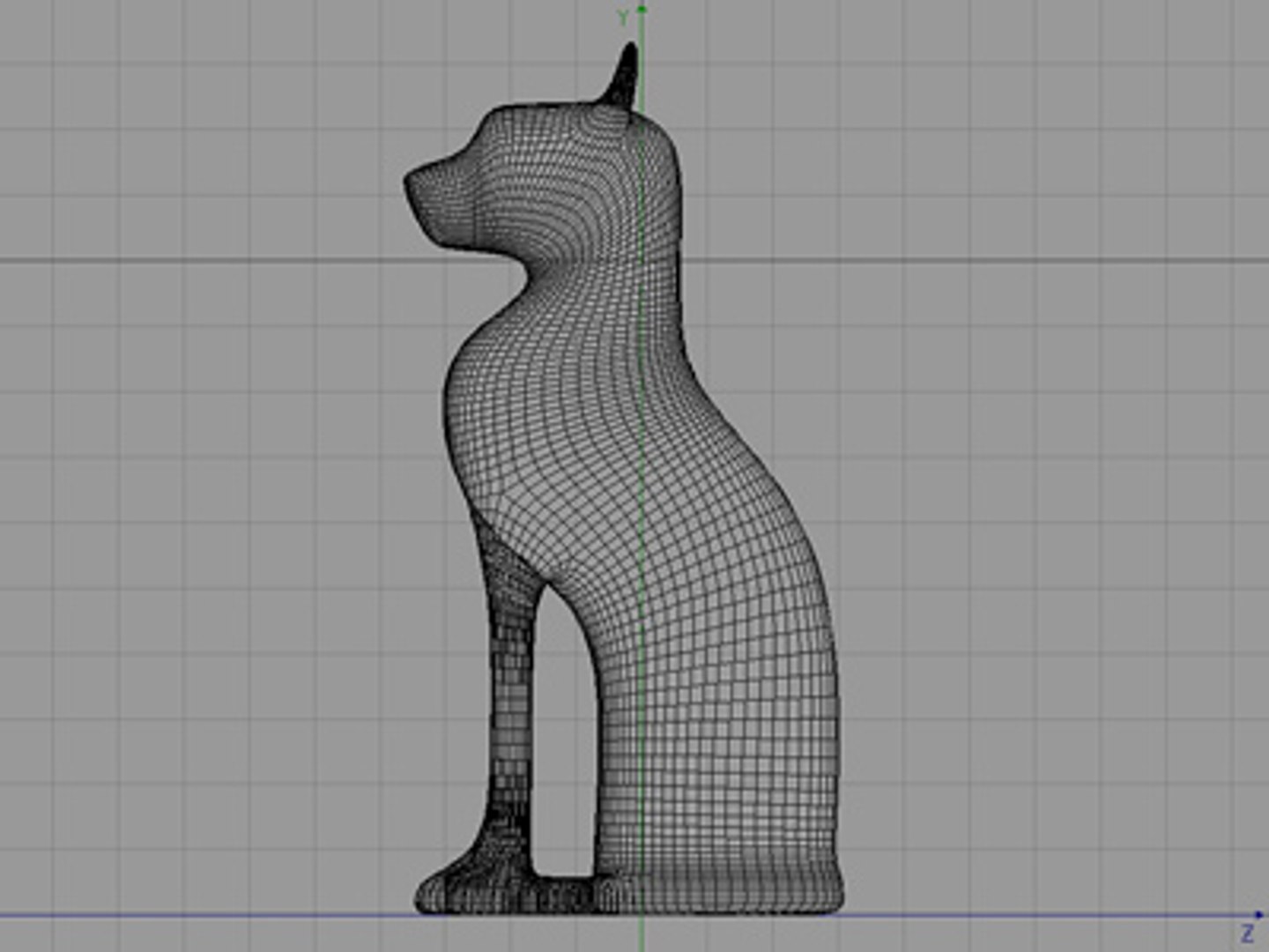 free c4d model statue cat