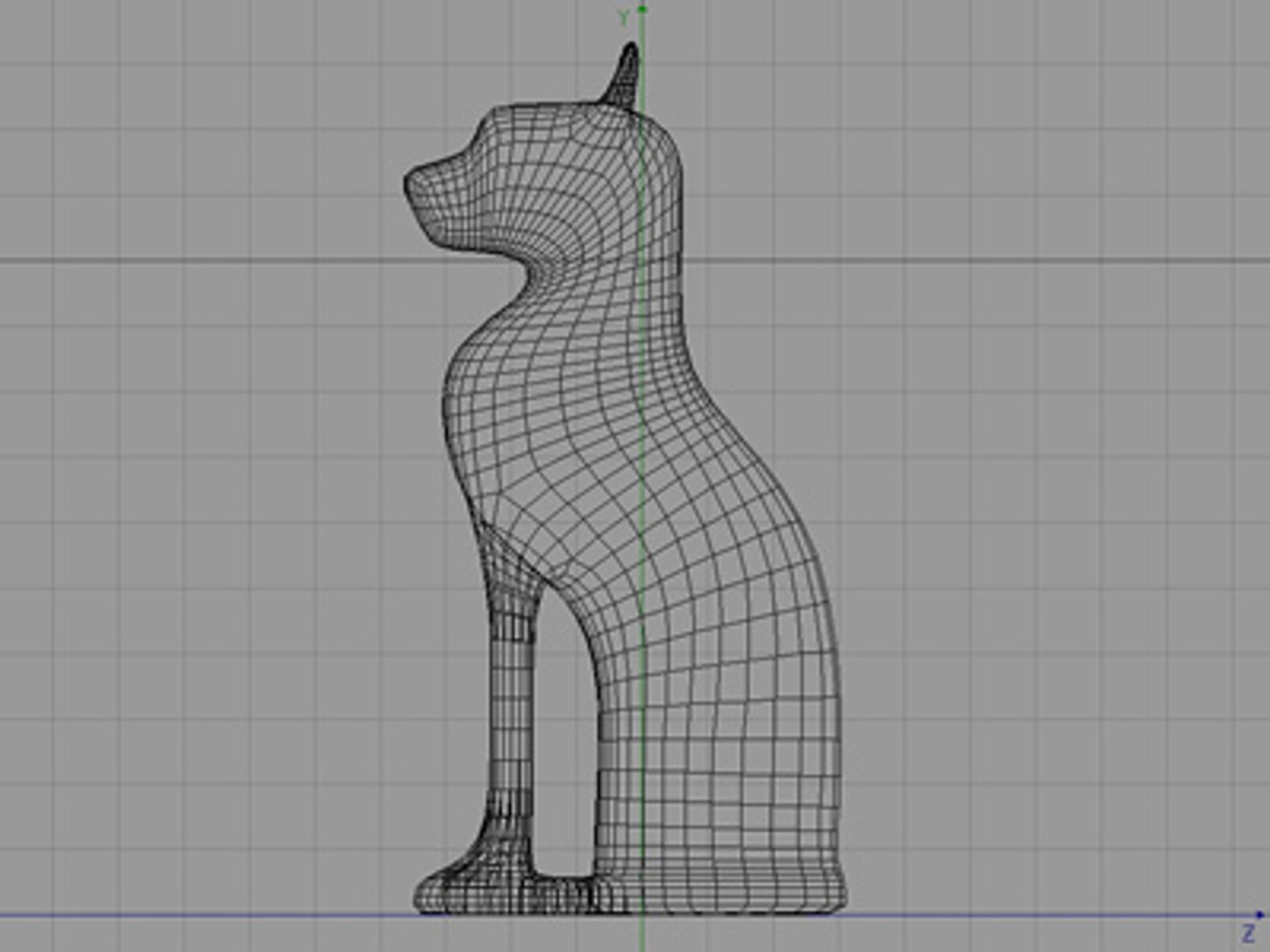 free c4d model statue cat