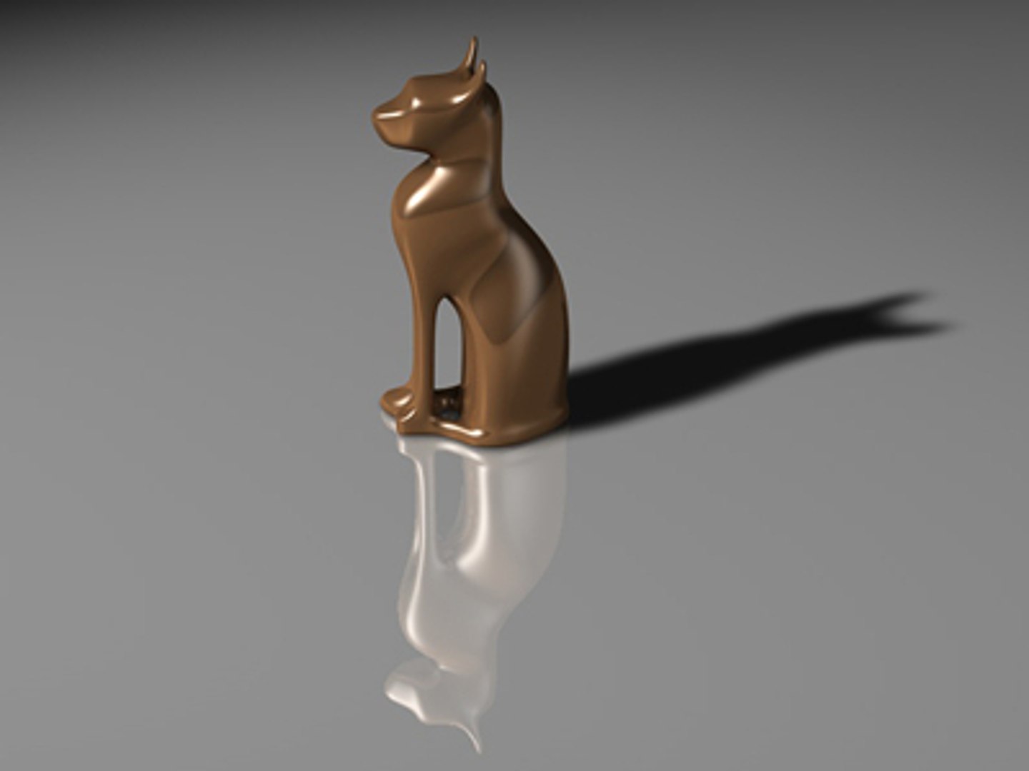 free c4d model statue cat