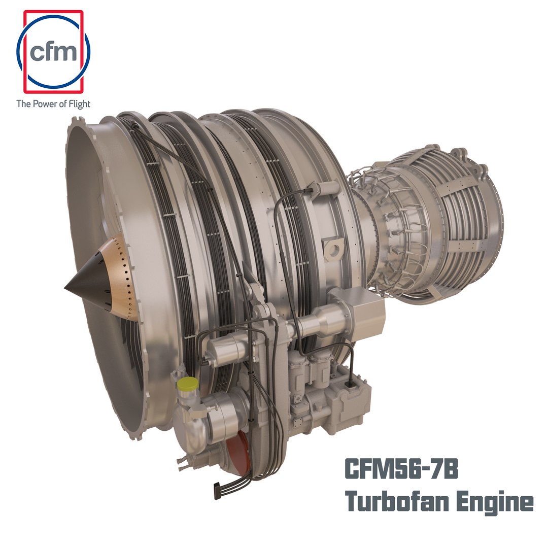 c4d cfm56-7b engine complete internal