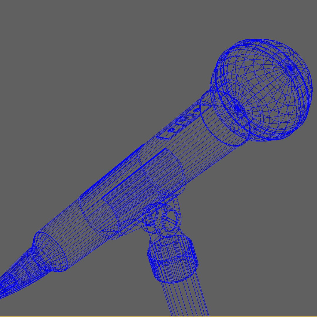 3d Realistic Microphone Mic Model