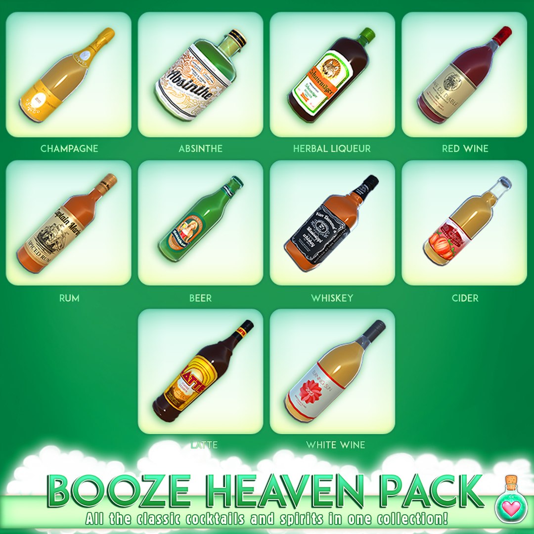 3d model cocktails booze