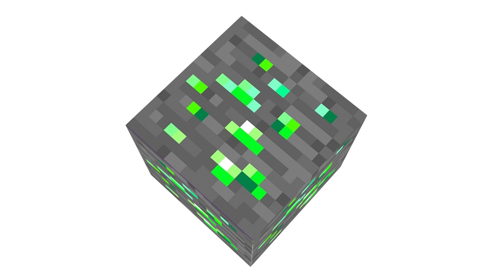 Minecraft Emerald 3D Model - TurboSquid 2400286