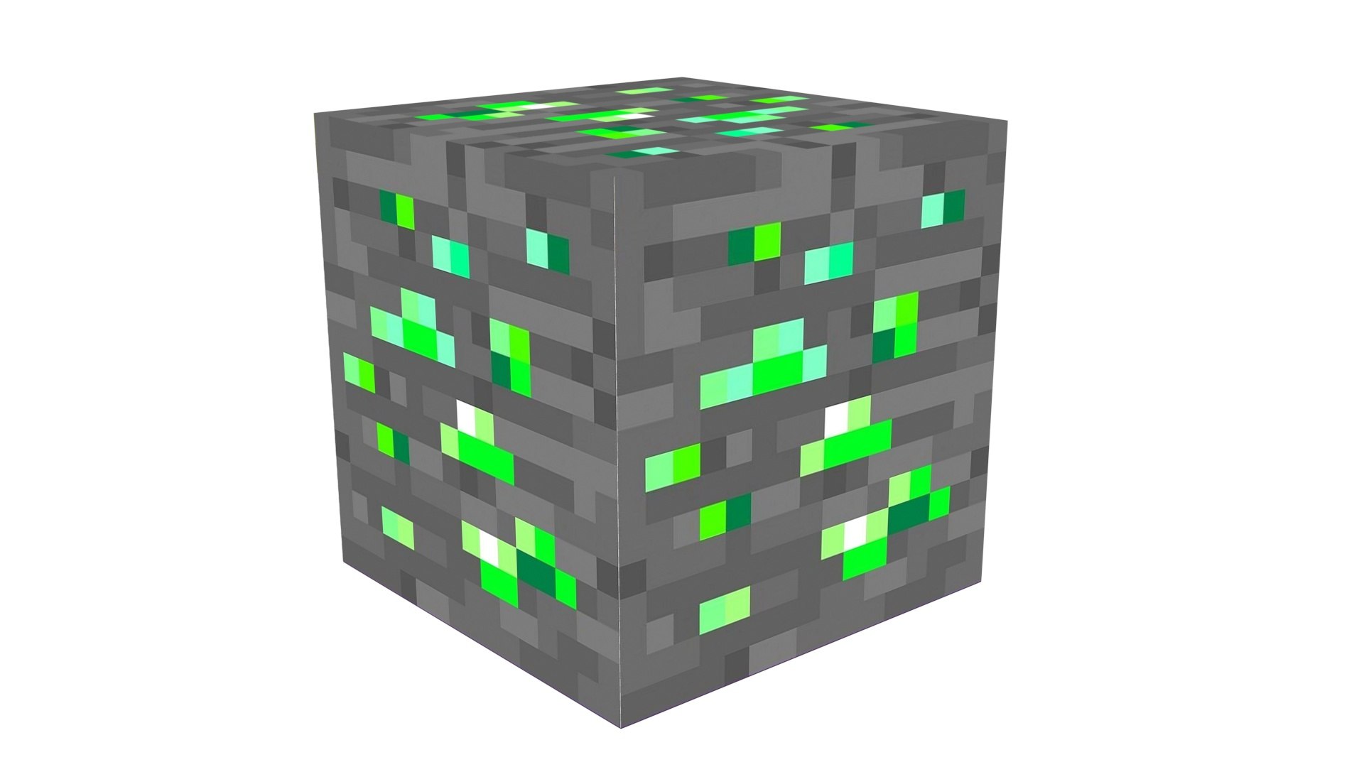 Minecraft Emerald 3D Model - TurboSquid 2400286
