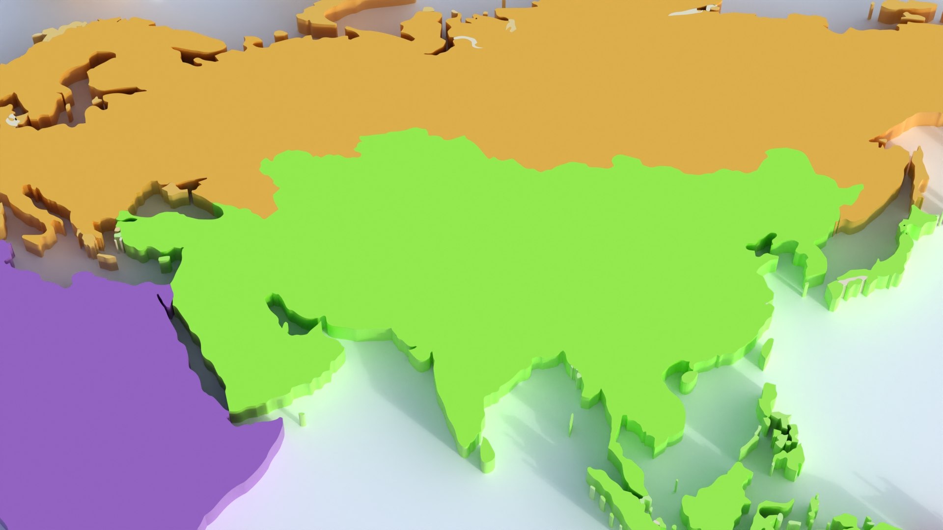 3D Continents Map - TurboSquid 2347321