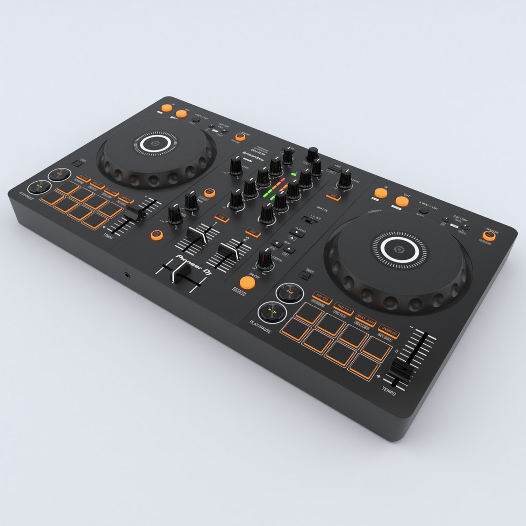 Pioneer DDJ-FLX4 2-channel controller black 3D model - TurboSquid 1989342