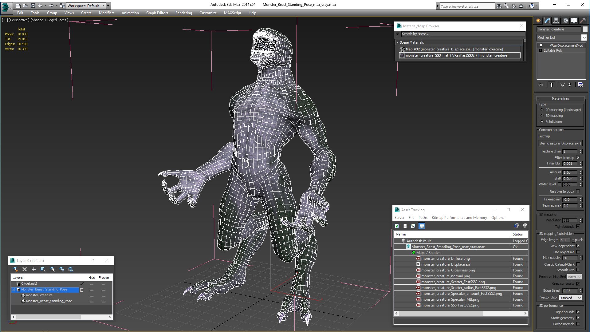 Monster Beast Standing Pose 3D Model - TurboSquid 1700685