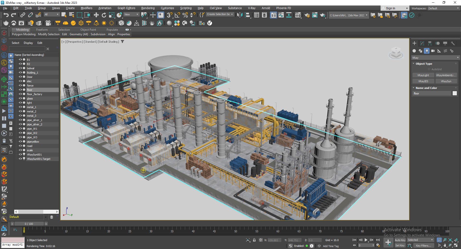 3D Model Oil Factory - TurboSquid 2396383