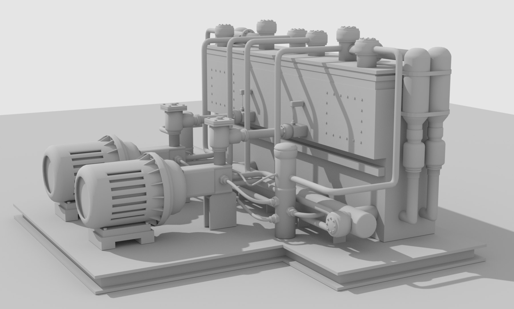 3D Industrial Hydraulic Machine Model - TurboSquid 1323025