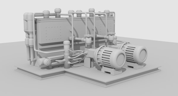 3D industrial hydraulic machine model - TurboSquid 1323025