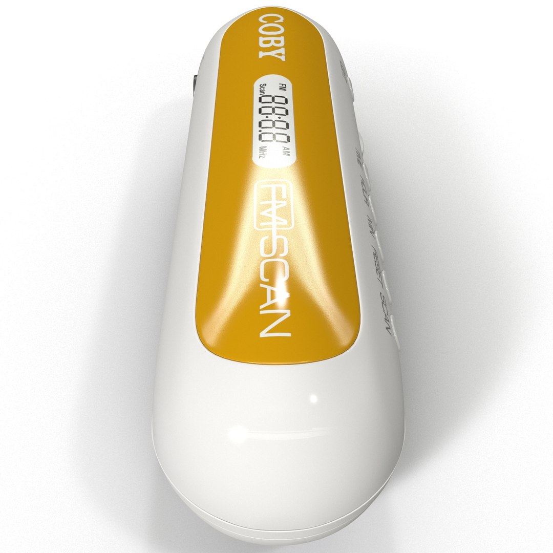mini fm radio coby 3d model