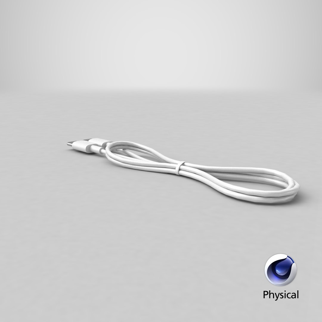 Usb Cable Folded Type 3D Model - TurboSquid 1628336
