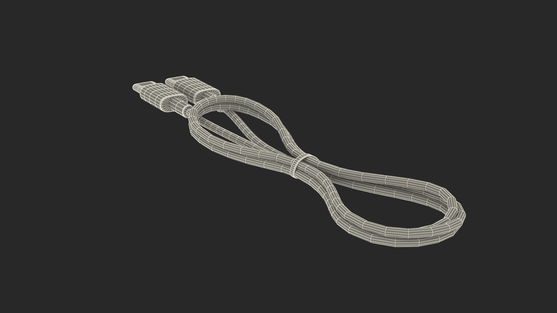 Usb Cable Folded Type 3D Model - TurboSquid 1628336