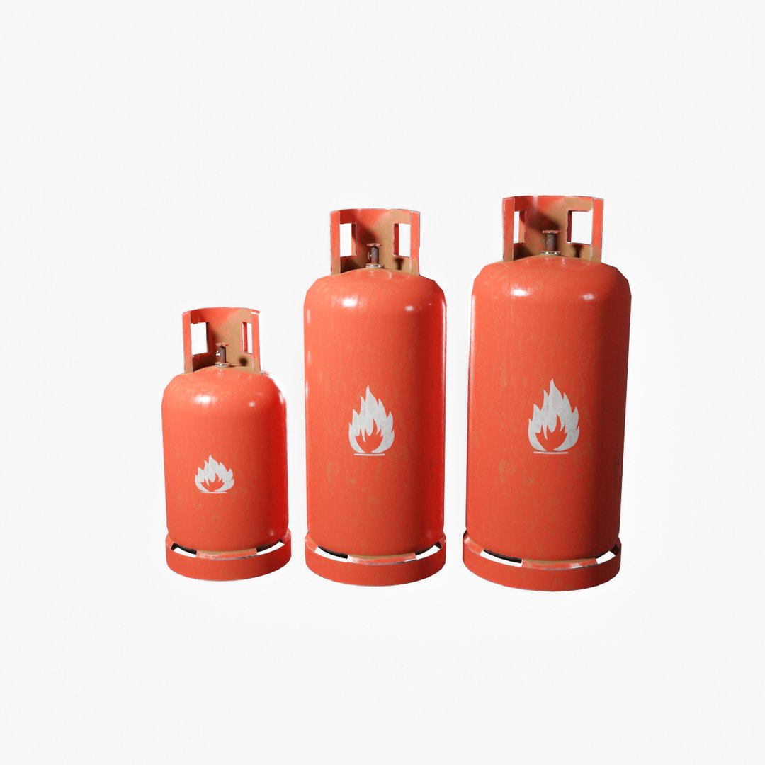 3D Low - Poly Gas Bottle 3d Model by Nikdox model - TurboSquid 2072332
