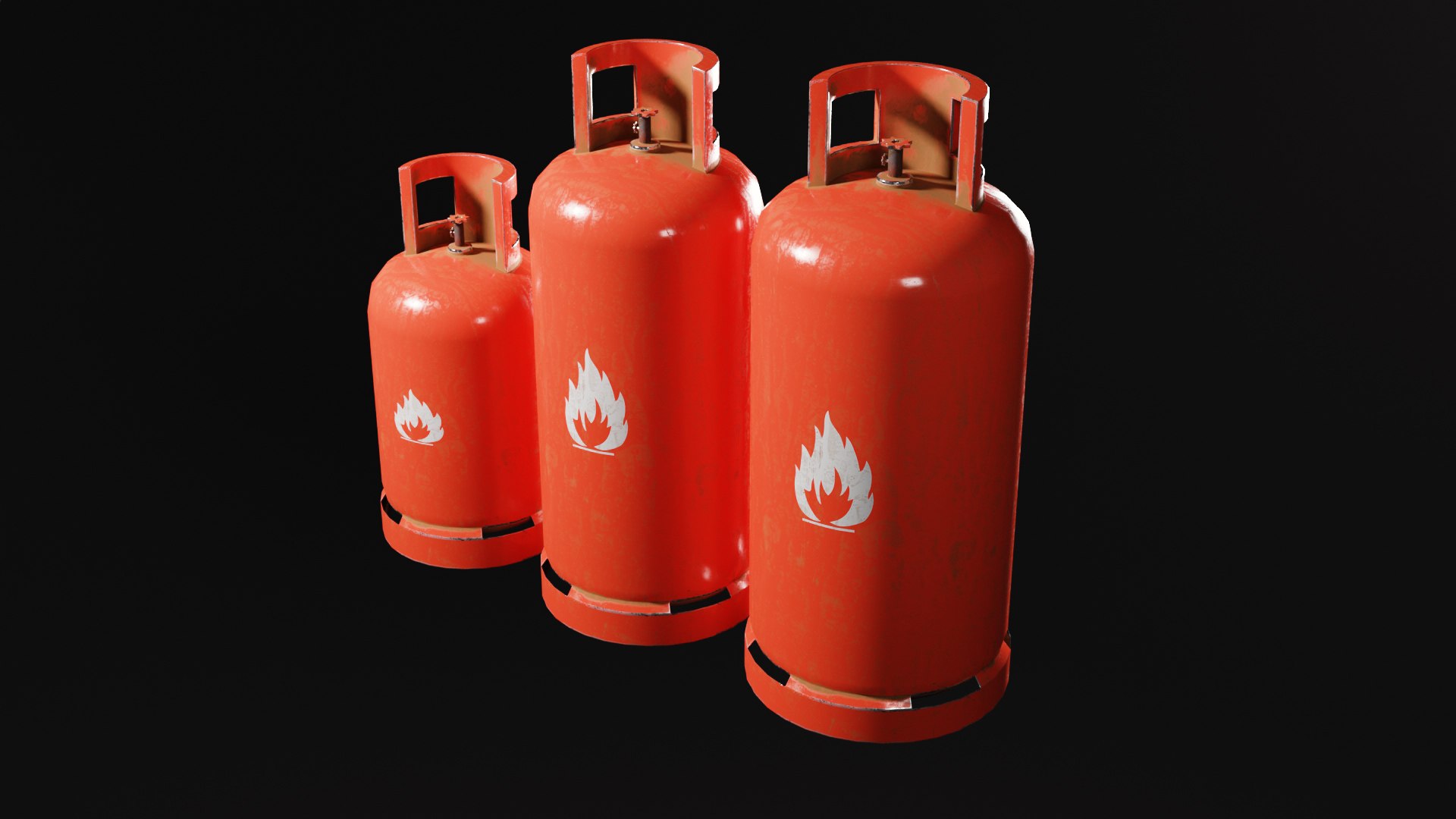 3D Low - Poly Gas Bottle 3d Model By Nikdox Model - TurboSquid 2072332