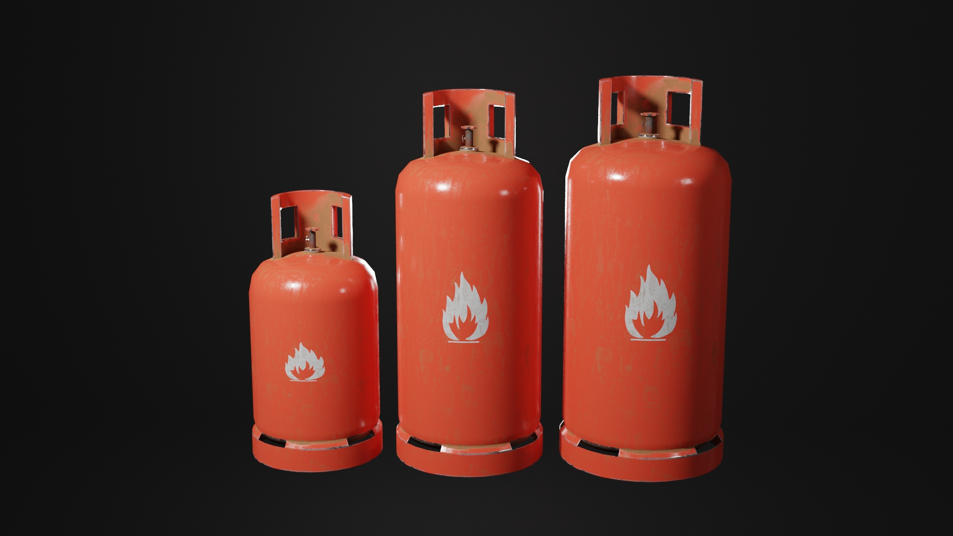 3D Low - Poly Gas Bottle 3d Model By Nikdox Model - TurboSquid 2072332