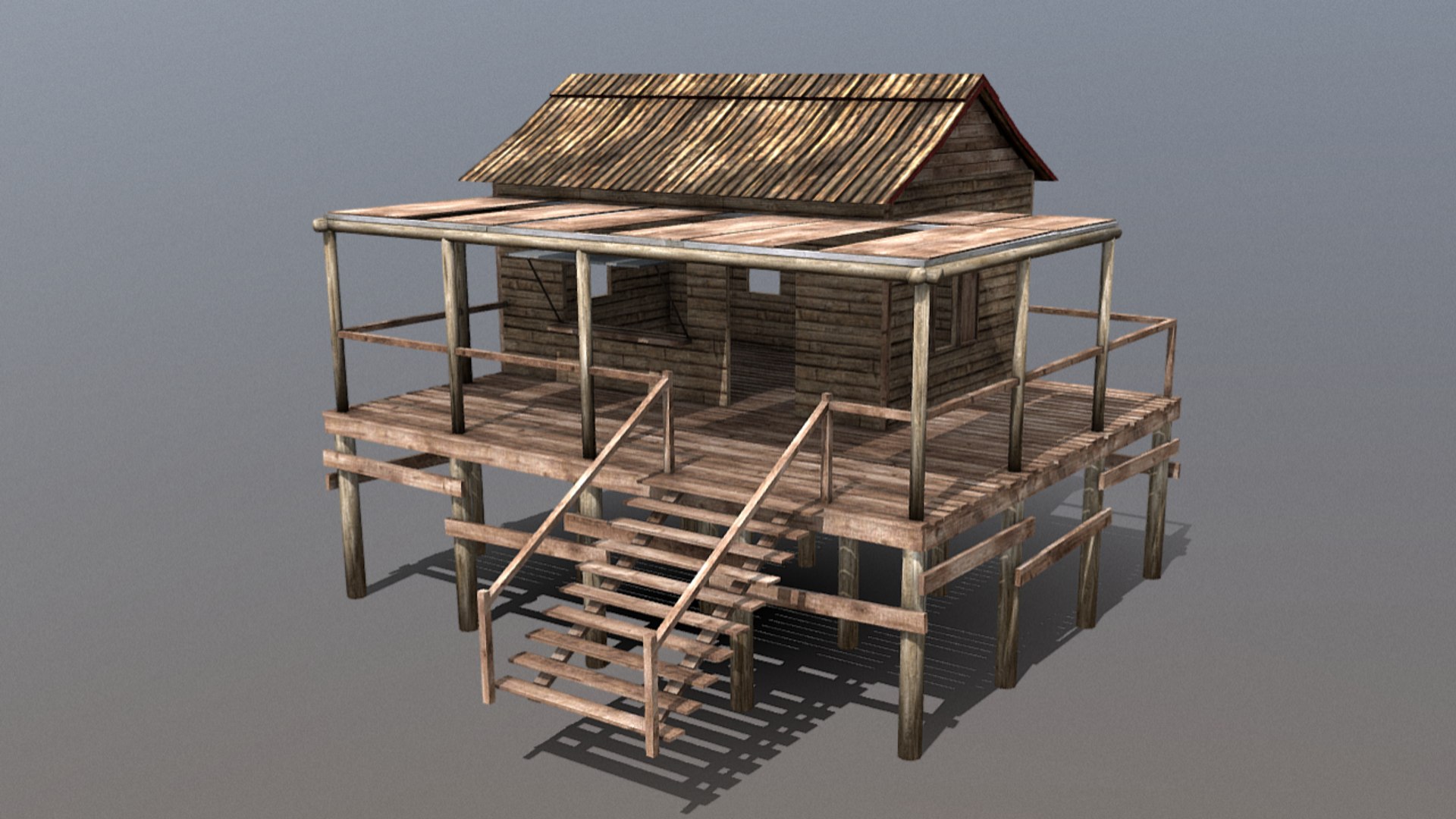 Wooden Shack 3D - TurboSquid 1429127