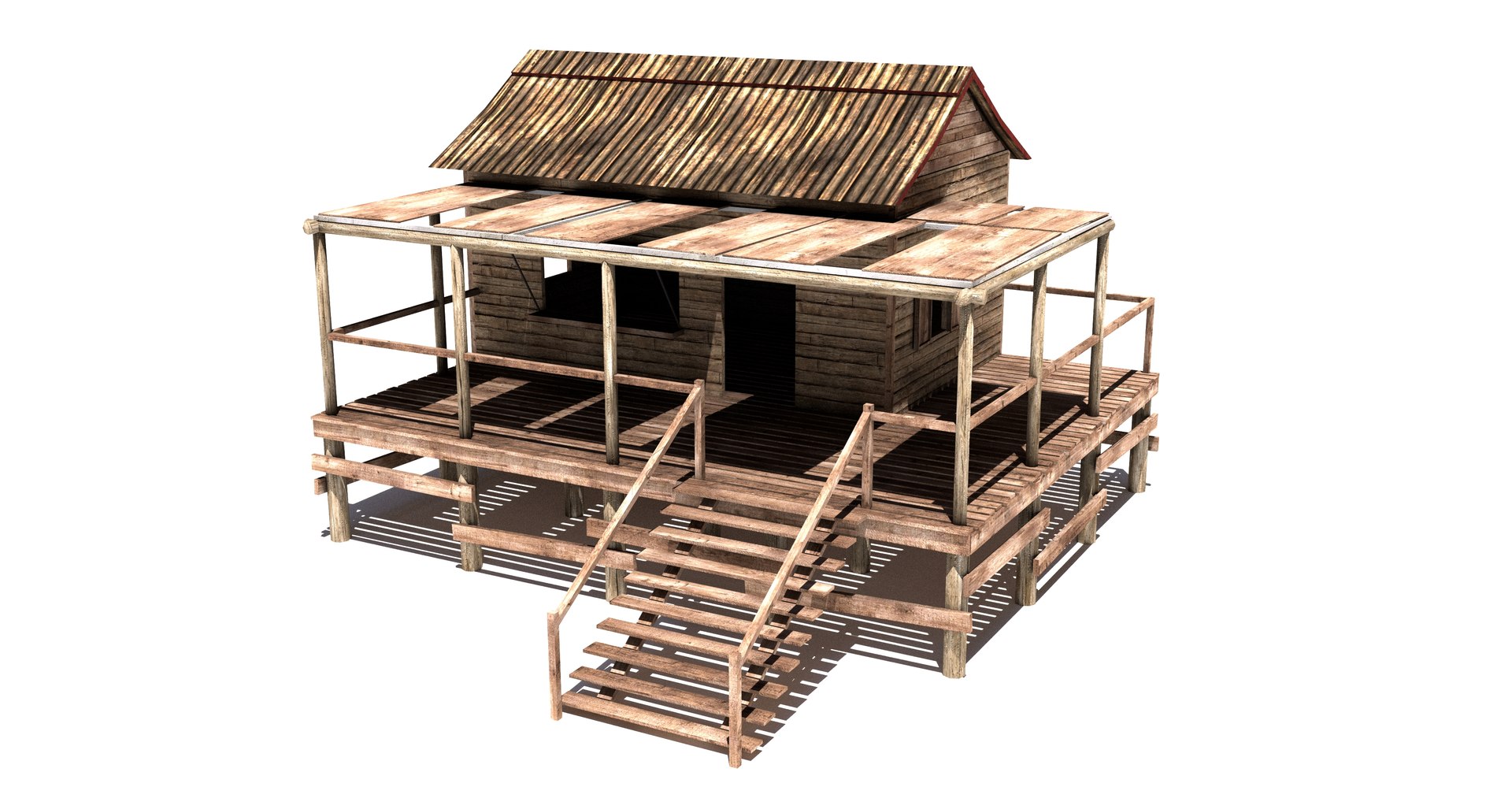 Wooden Shack 3D - TurboSquid 1429127
