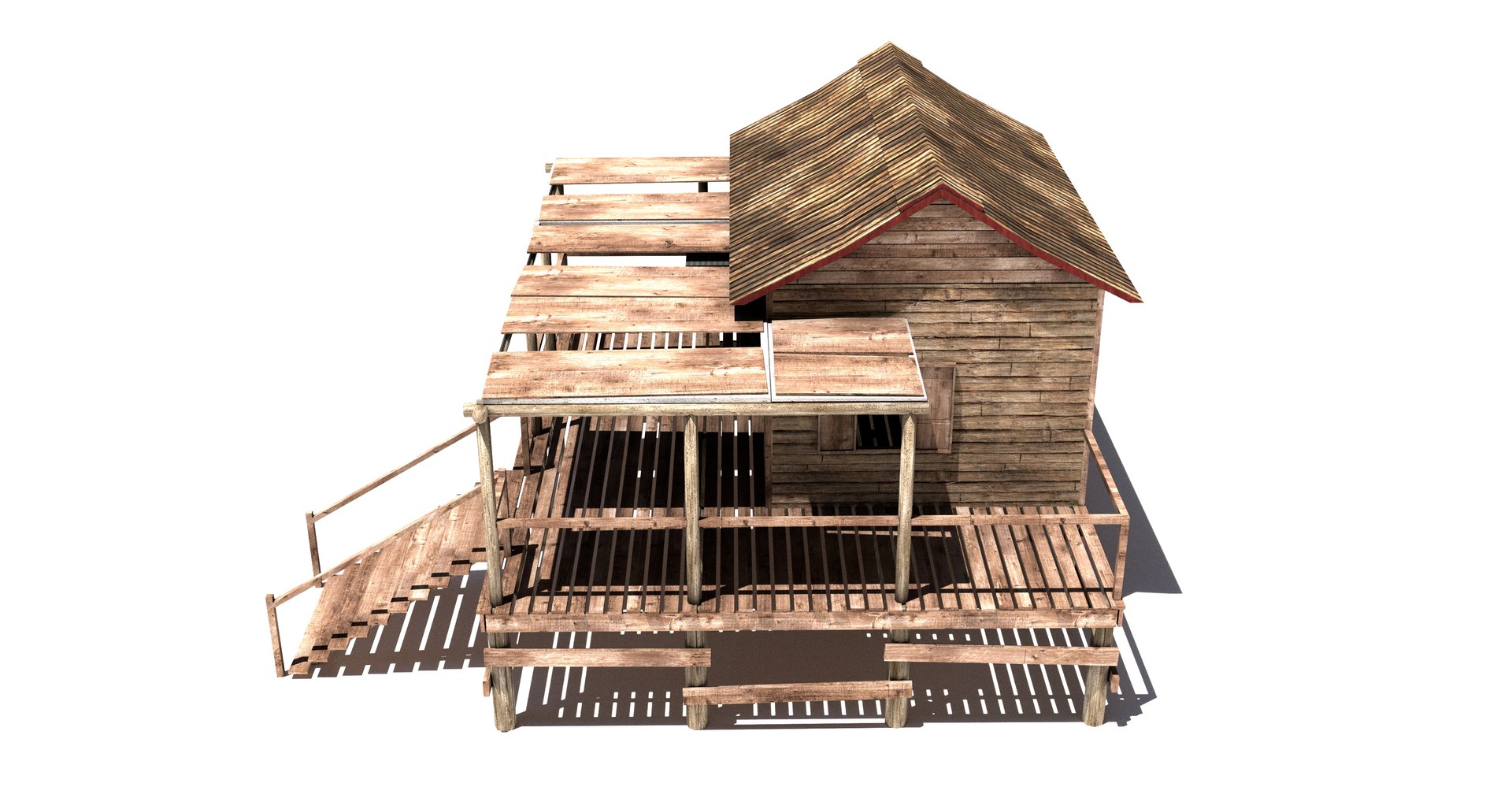 Wooden Shack 3D - TurboSquid 1429127