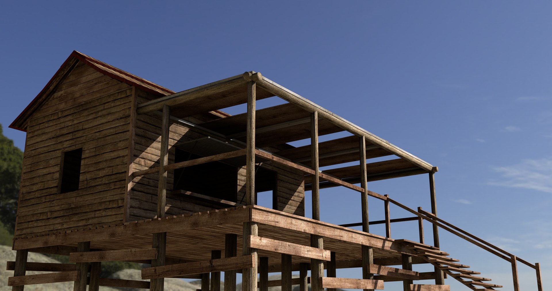 Wooden Shack 3D - TurboSquid 1429127