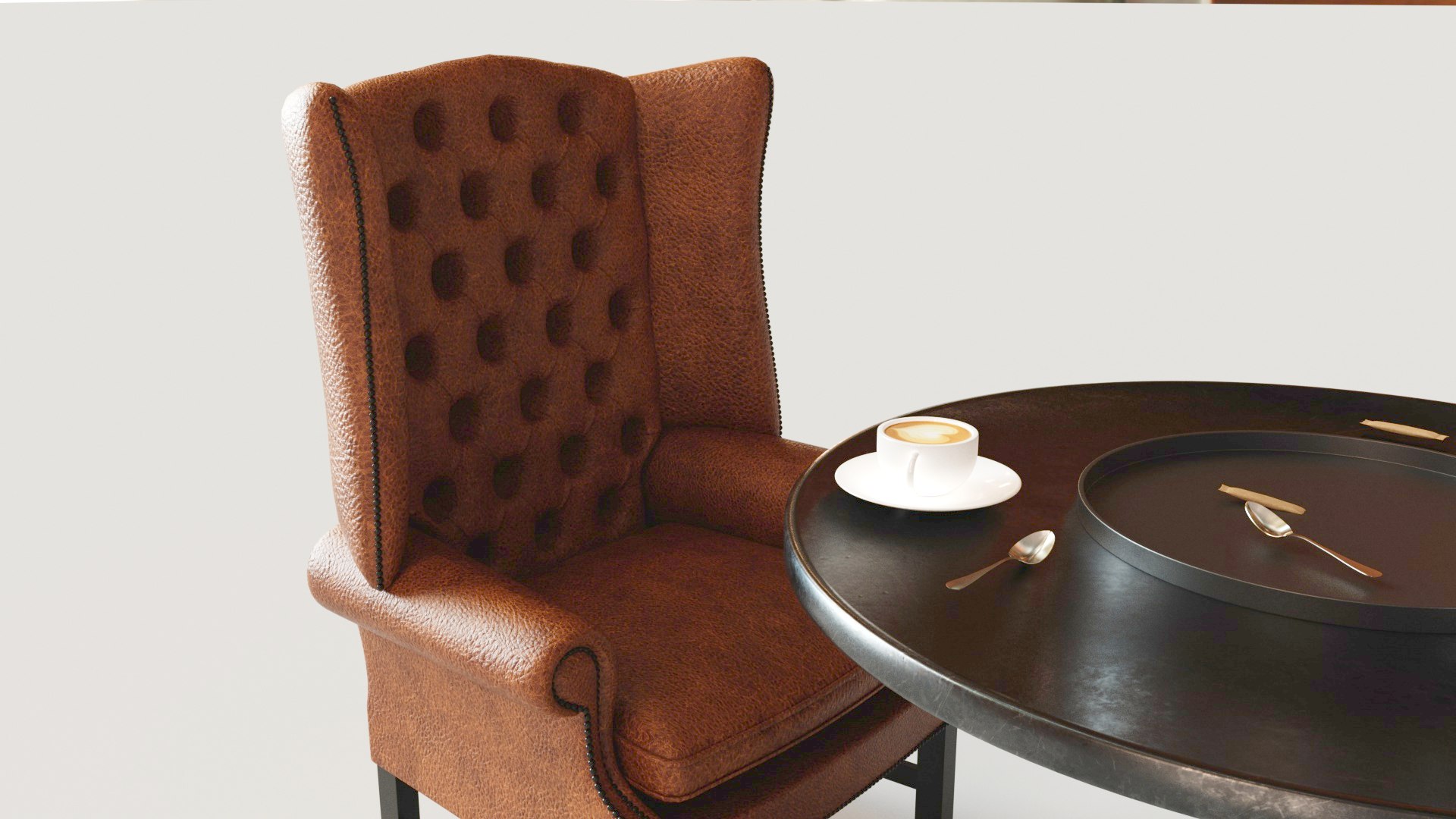 3D Cafe - Coffee Shop Chairs and Table Scene - Includes drag and drop ...