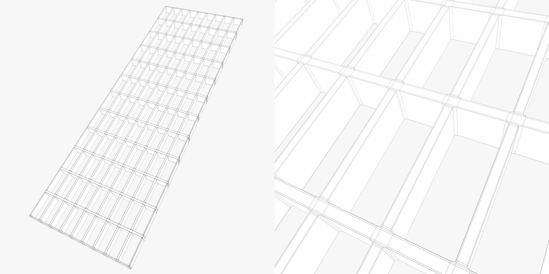 Rectangular Steel Grating Panel 3D Model - TurboSquid 2427869