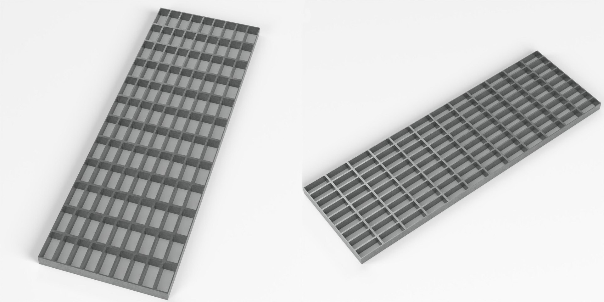 Rectangular Steel Grating Panel 3D Model - TurboSquid 2427869