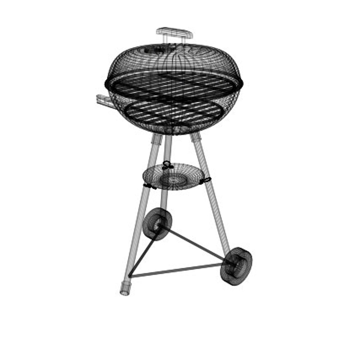 Charcoal Grill Single 3d Obj