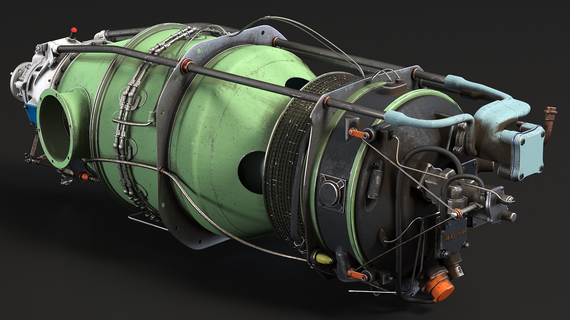 3D Aircraft Engine Pratt and Whitney Canada PT6 - TurboSquid 2079632