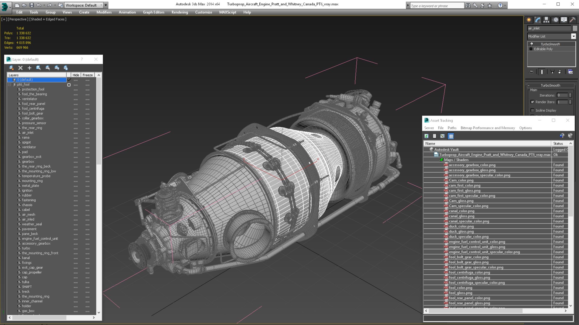 3D Aircraft Engine Pratt and Whitney Canada PT6 - TurboSquid 2079632