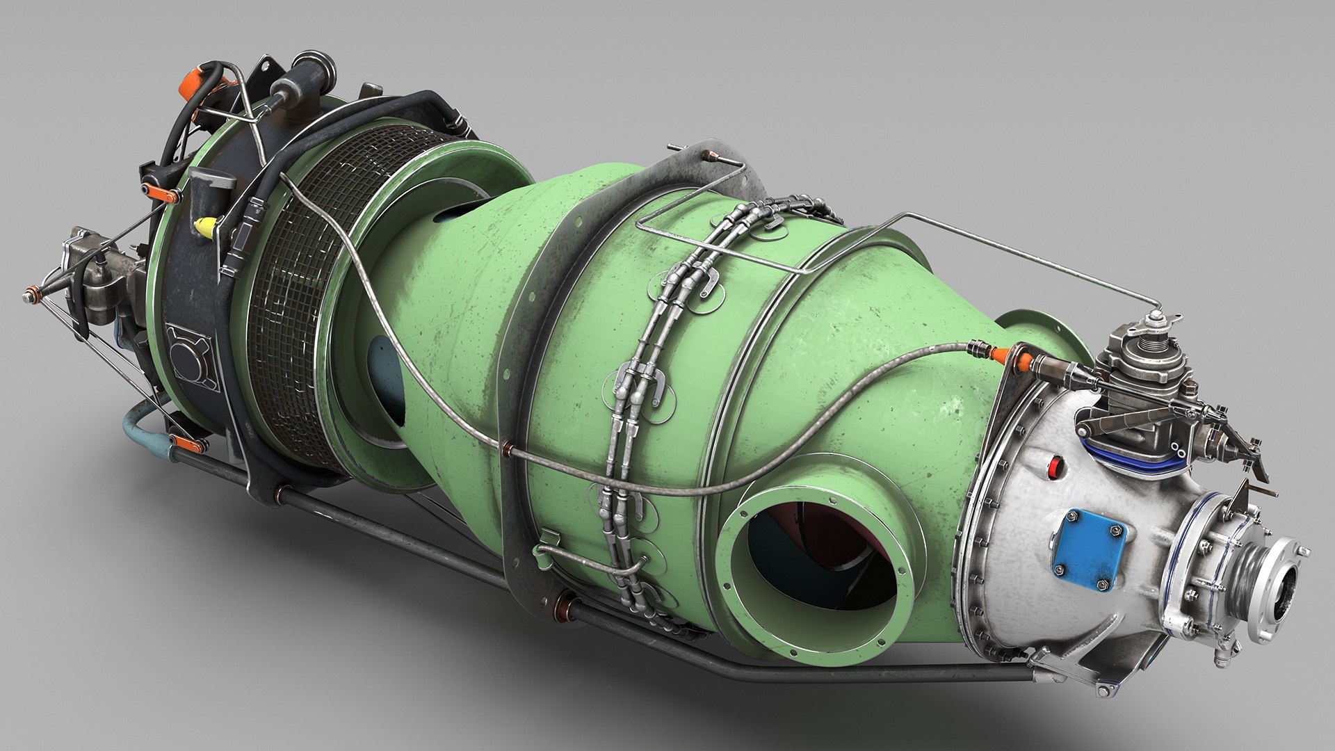 3D Aircraft Engine Pratt and Whitney Canada PT6 - TurboSquid 2079632