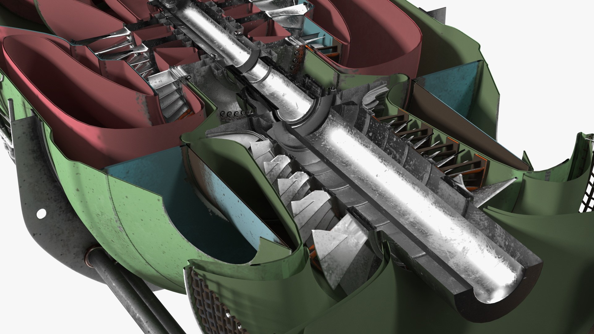 3D Aircraft Engine Pratt and Whitney Canada PT6 - TurboSquid 2079632