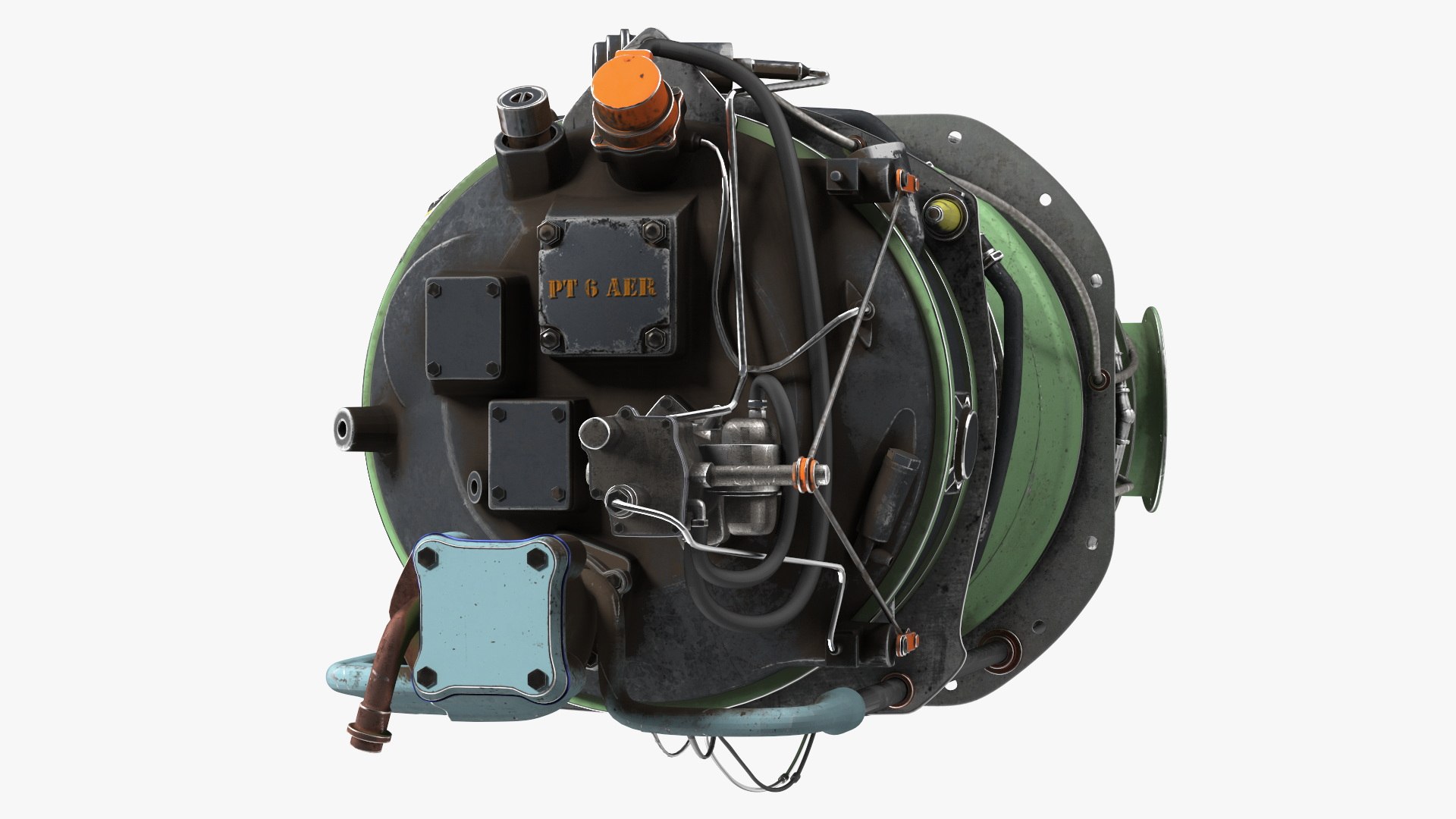 3D Aircraft Engine Pratt and Whitney Canada PT6 - TurboSquid 2079632