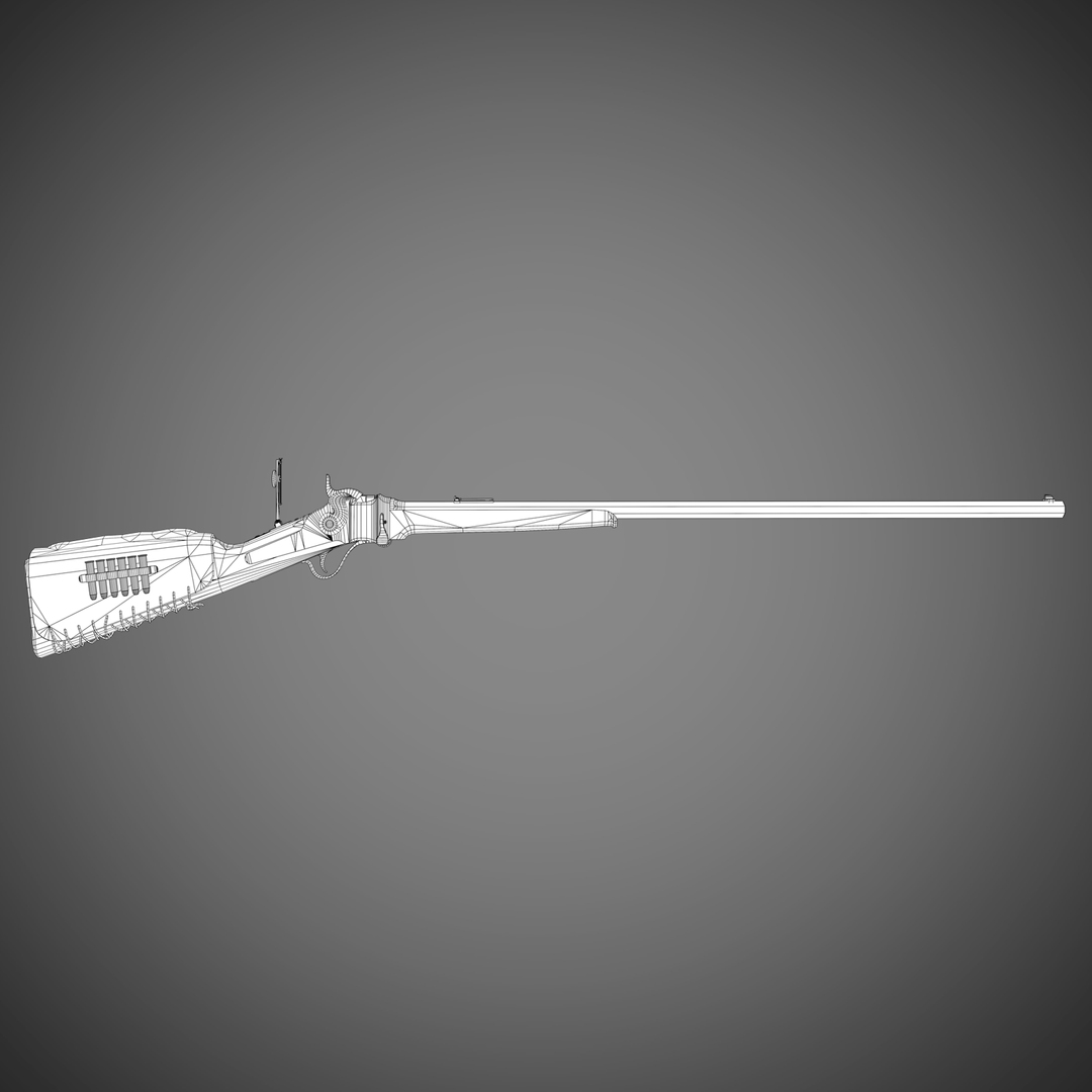 next-gen 1874 sharps rifle 3d model