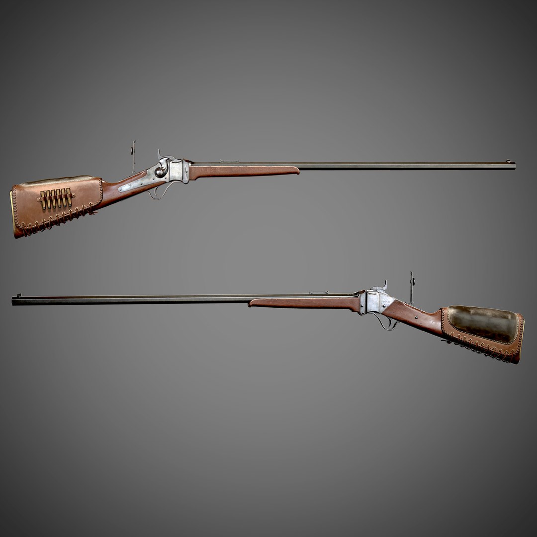 Next-gen 1874 Sharps Rifle 3d Model